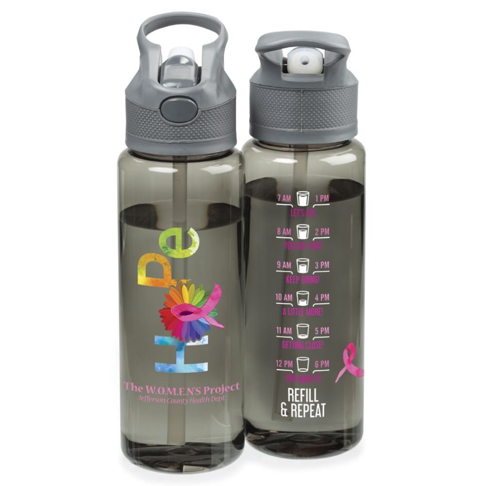 Hope/Floral Wellness Water Bottle 32-Oz. - Personalization Available ...