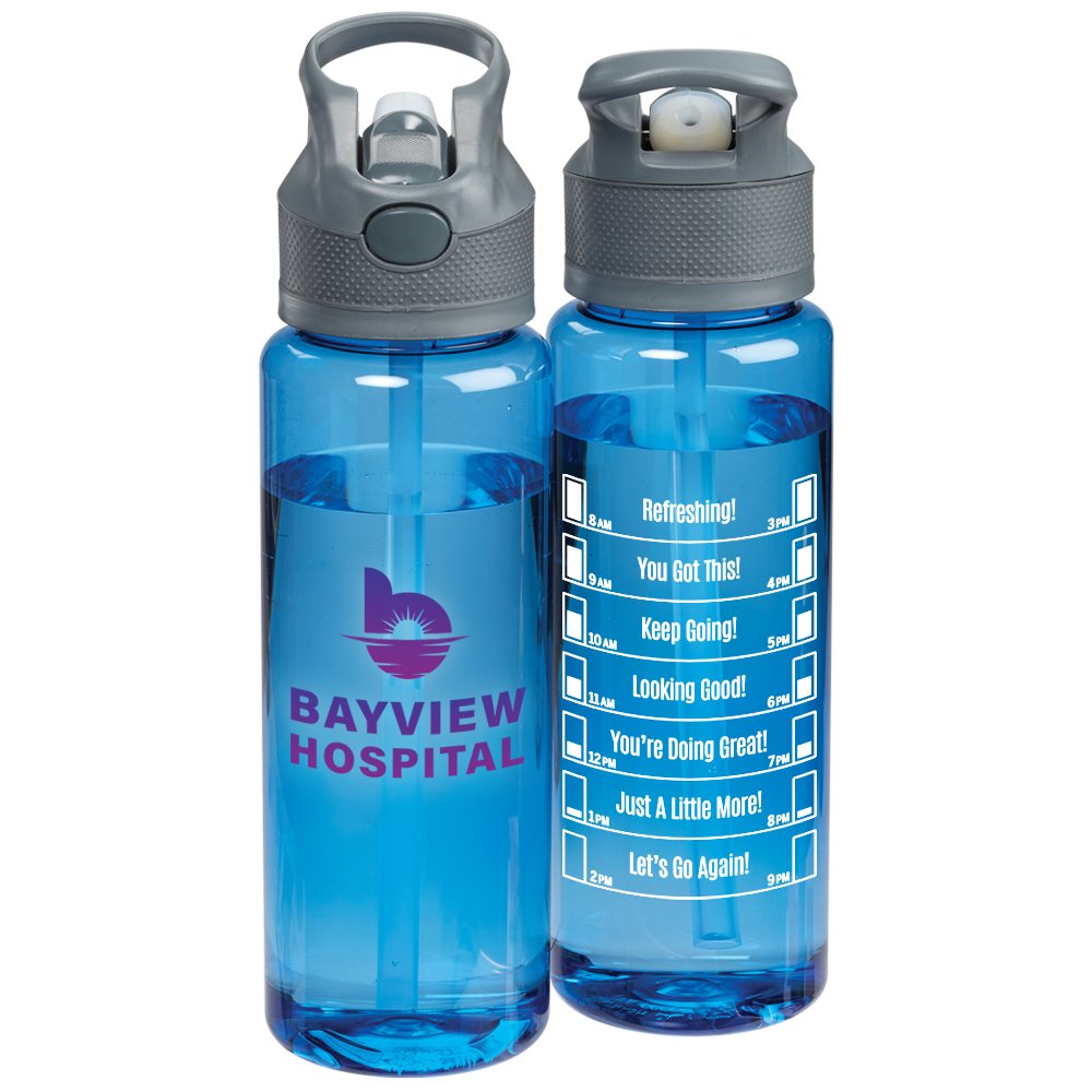 Refill & Repeat Blue Wellness Water Bottle 32-Oz. - Personalization ...