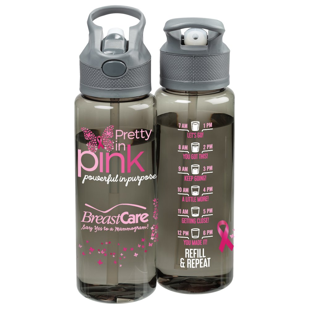Pretty In Pink, Powerful In Purpose Wellness Water Bottle 32-Oz ...