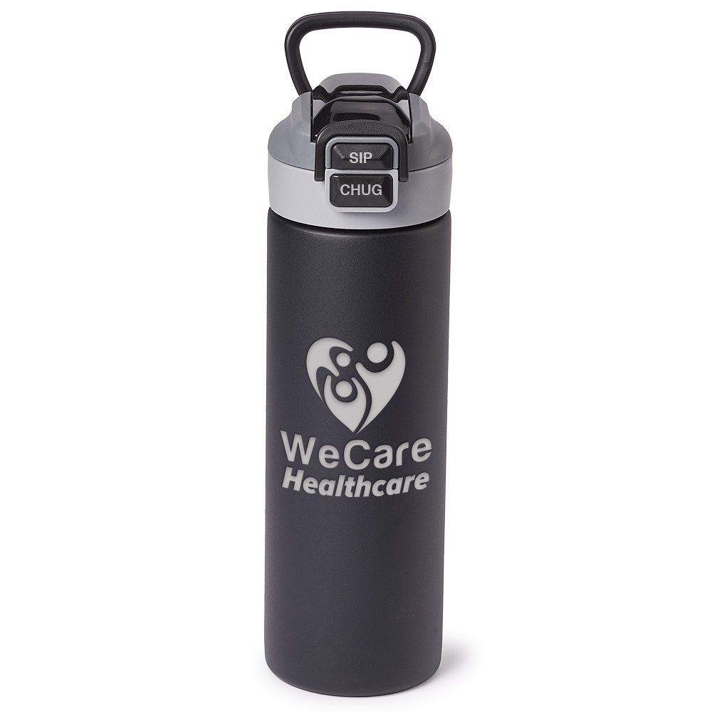 Black HydroSwitch Sip n' Chug Stainless-Steel Water Bottle 25 oz ...