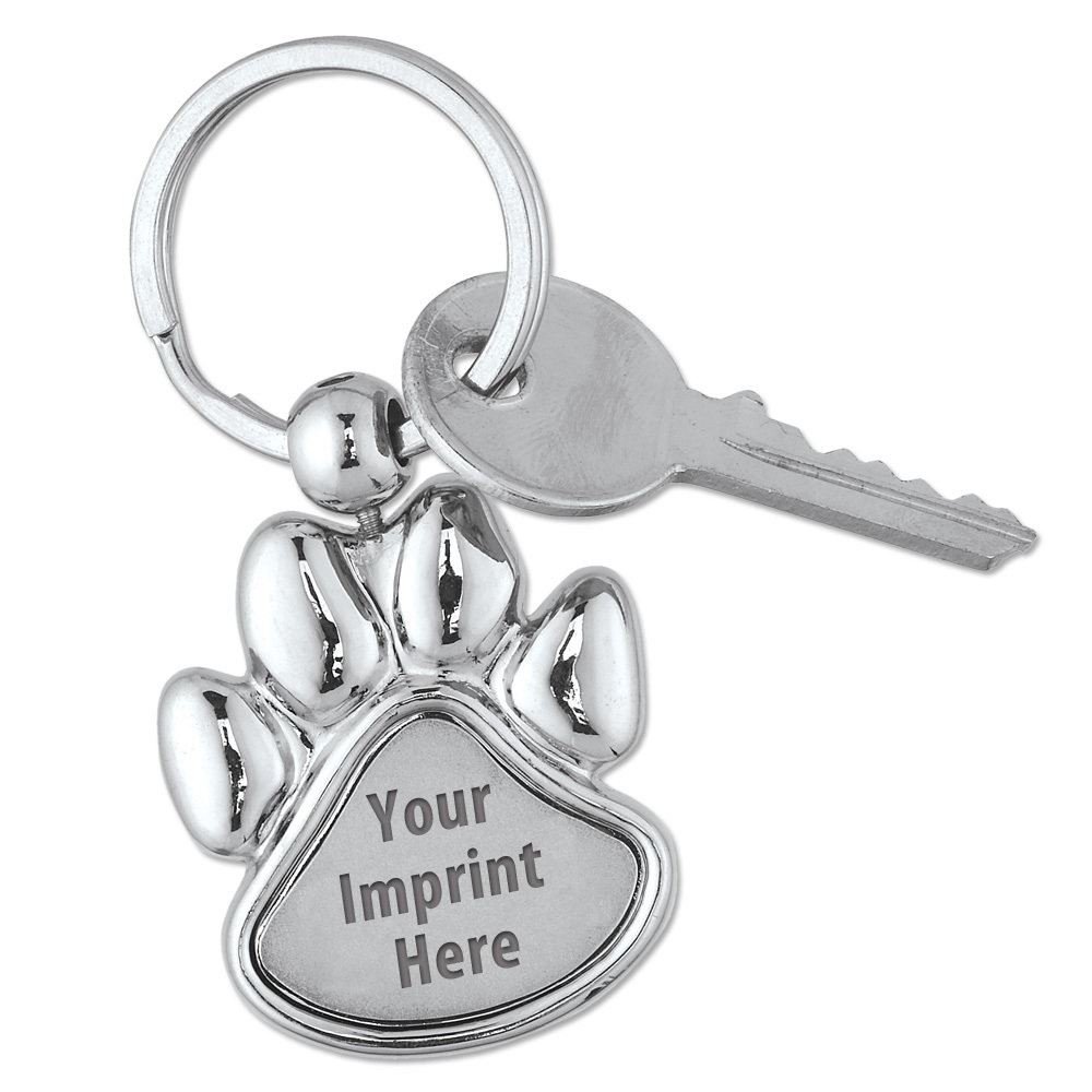 Paw Shaped Laser-Engraved Key Tag | Positive Promotions