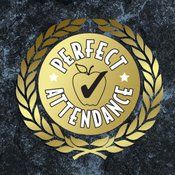 Perfect Attendance Black Marble Award Plaque | Positive Promotions