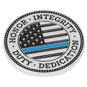 The Thin Blue Line Challenge Coin With Case | Positive Promotions