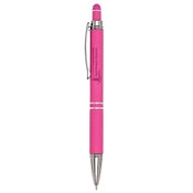 Quilted Grip Soft-Touch Stylus Gel Pen - Laser-Engraved Personalization ...