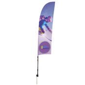 Sail Sign Flag Kit - 7' Blade-Shaped Flag With Ground Spike (Double ...