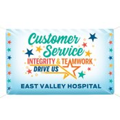 Customer Service: Integrity & Teamwork Drive Us 5' x 3' Vinyl Banner ...