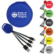 Round Vivid Cable Case - Personalization Available | Positive Promotions