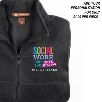 Social Workers Harriton® Men's Fleece Full-Zip Jacket - Embroidered ...