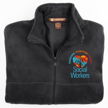 Social Workers Harriton® Men's Fleece Full-Zip Jacket - Embroidered ...