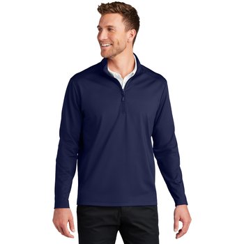 Port Authority® Men's C-FREE® Double-Knit Quarter-Zip Pullover ...
