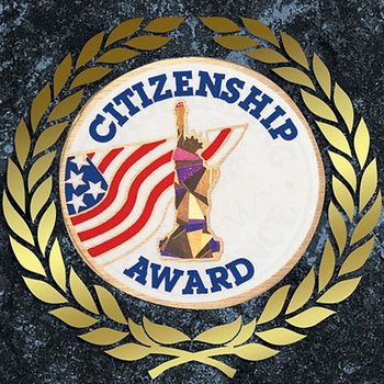 Citizenship Award Black Marble Award Plaque | Positive Promotions