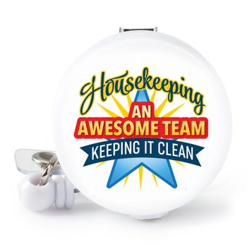 Housekeeping An Awesome Team Keeping It Clean Retractable Badge Holder ...