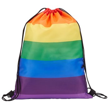 Rainbow Drawstring Backpack - Personalization Available | Positive Promotions