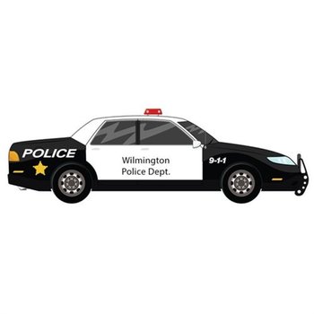 Full Color Digital Stock Shaped Magnets - Police Car - Personalization ...