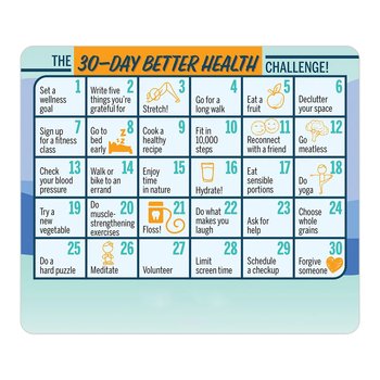 The 30-Day Better Health Challenge! Magnet - One-Color Personalization ...