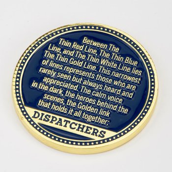 The Thin Gold Line Challenge Coin With Case | Positive Promotions