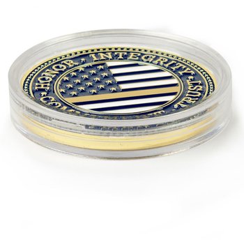 The Thin Gold Line Challenge Coin With Case | Positive Promotions