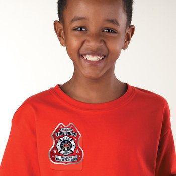 Junior Fire Chief Clip-On Junior Firefighter Badge - Personalization ...