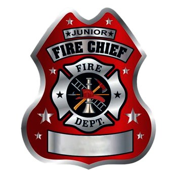 Junior Fire Chief Clip-On Junior Firefighter Badge - Personalization ...
