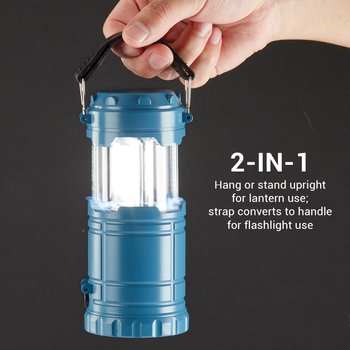 Blue Mini 2-in-1 Portable Lantern & Flashlight - Personalization ...