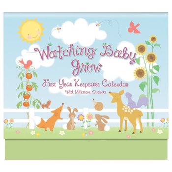 Watching Baby Grow First Year Keepsake Calendar With Pocket