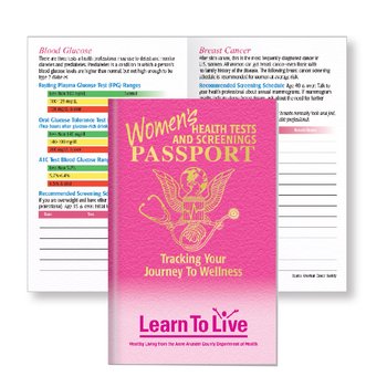 Women's Health Tests and Screenings Passport - One-Color ...