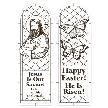 Jesus Is Our Savior! Color Me Easter Bookmark | Positive Promotions