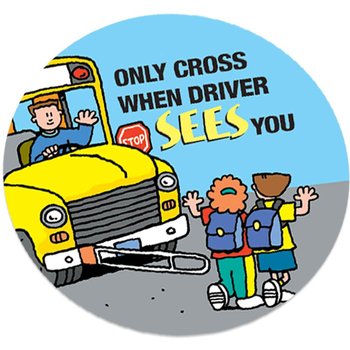 School Bus Safety Assorted Stickers-on-a-Roll - Roll of 200 | Positive ...