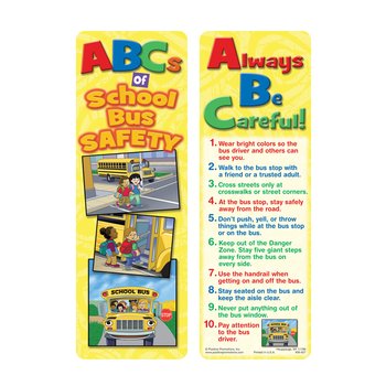 School Bus Safety Themed Bookmark Assortment - Pack of 100 | Positive ...