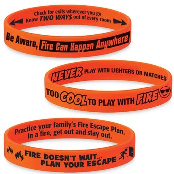 Fire-Safety Mood-Changing Silicone Bracelet Assortment - Pack of 75 ...