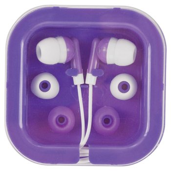 Brightly Colored Ear Buds In Case | Positive Promotions