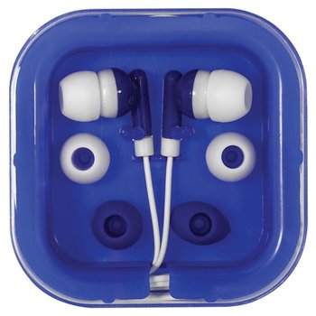 Brightly Colored Ear Buds In Case | Positive Promotions