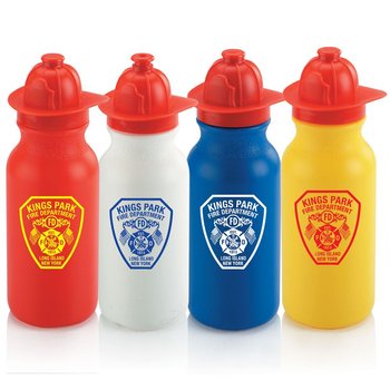 Fire Helmet Water Bottle 20-Oz. - Personalization Available | Positive ...