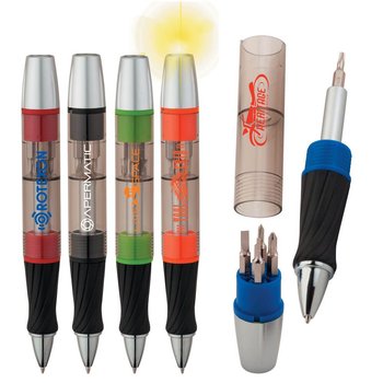 3-In-1 Tool Pen with Screwdrivers and Light - Personalization Available ...