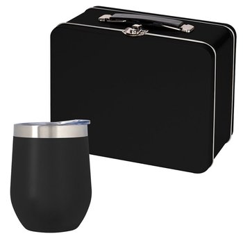 Matte Black Lunch Box Set - Personalization Available | Positive Promotions