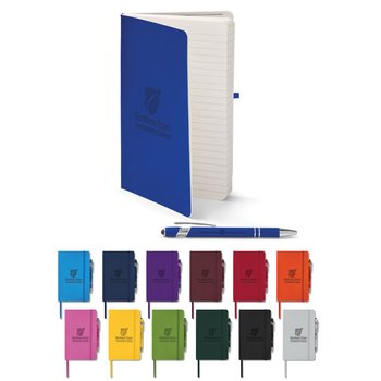 CORE365 Soft Cover Journal and Stylus Pen Set - Personalization ...
