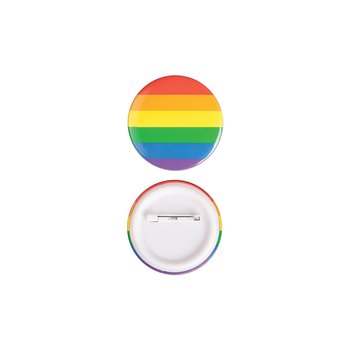 2" Rainbow Stripe Pride Button - Personalization Available | Positive ...