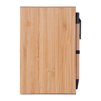 Bamboo Phone Stand Notepad & Pen Set 4" x 6" - Laser-Engraved ...