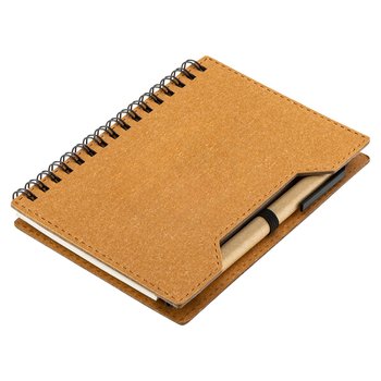 Recycled Spiral Notebook With Pen & Sticky Notes - One-Color ...