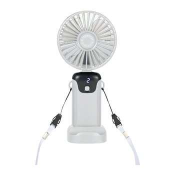 Recycled Rechargeable Personal LED Fan - One-Color Personalization ...