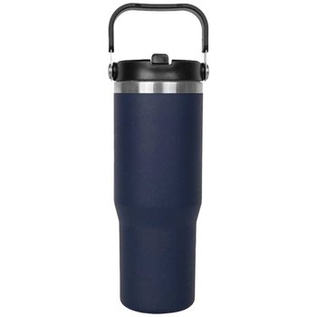 Berg Stainless-Steel Tumbler 30 oz. With Top Carry Handle & Flip Straw ...