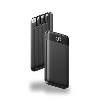 Digital Display Power Bank With Built-In Cables (USB A, Micro USB, Type ...
