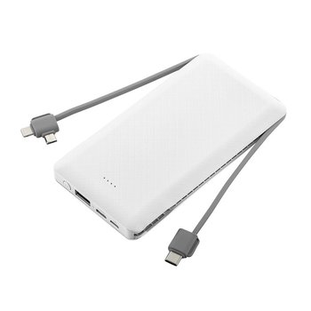 3-In-1 Power Bank With Built-In Cables 10,000 mAh - Personalization ...
