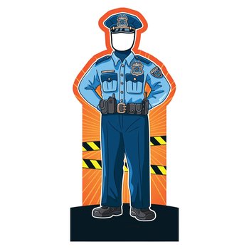 Police Officer Photo Prop - Personalization Available | Positive Promotions