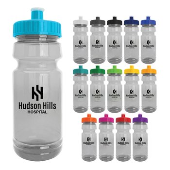 Clear Sports Bottle 24 oz. With Push-Pull Lid - One-Color ...