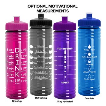 2-Sided Hydration Slim Fit Water Bottle With Push-Pull Lid 24-Oz ...