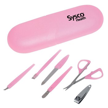 Pink Vinyl Manicure Set - Personalization Available | Positive Promotions