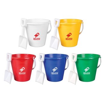 9" Pail With Shovel - Personalization Available | Positive Promotions