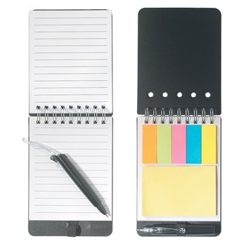 Spiral Jotter with Sticky Notes, Flags, & Pen - Personalization ...
