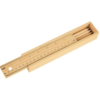 12-Piece Colored Pencil Set in Wooden Ruler Box - Personalization ...